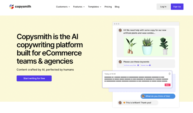 Copysmith - AI Tools Up