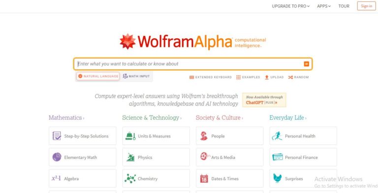 WolframAlpha - AI Tools Up