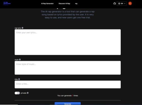 AI Rap generator - AI Tools Up